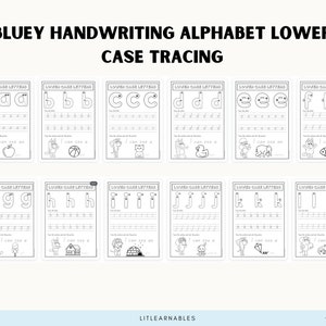 BLUEY Handwriting and Reading Practice, Preschool Learning, Letter ...