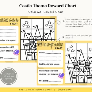 Princess Castle Theme Reward Chart Bundle | Toddler Reward Chart ...