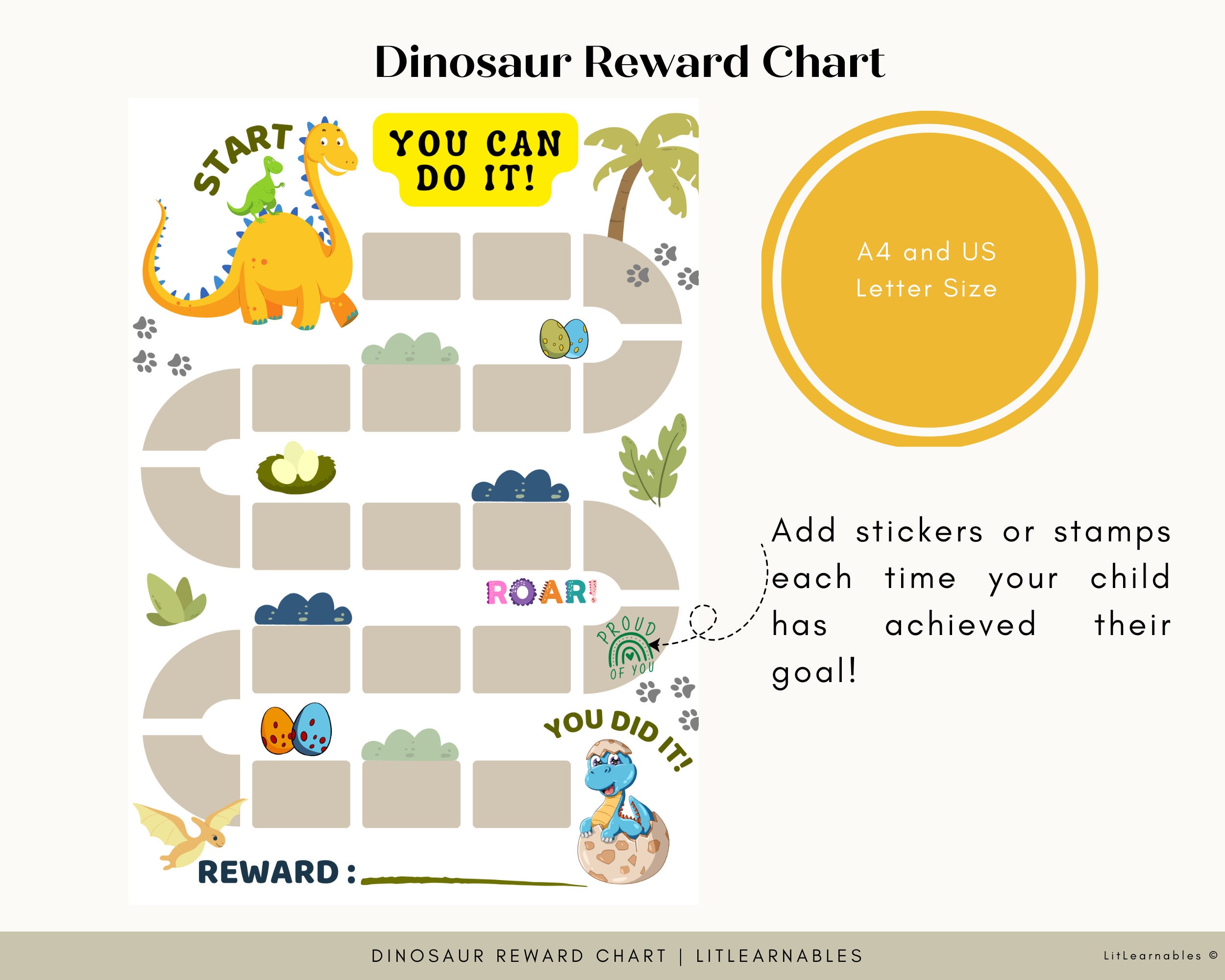 Dinosaur Reward Chart | Toddler Reward Chart | Classroom Behavior Chart ...
