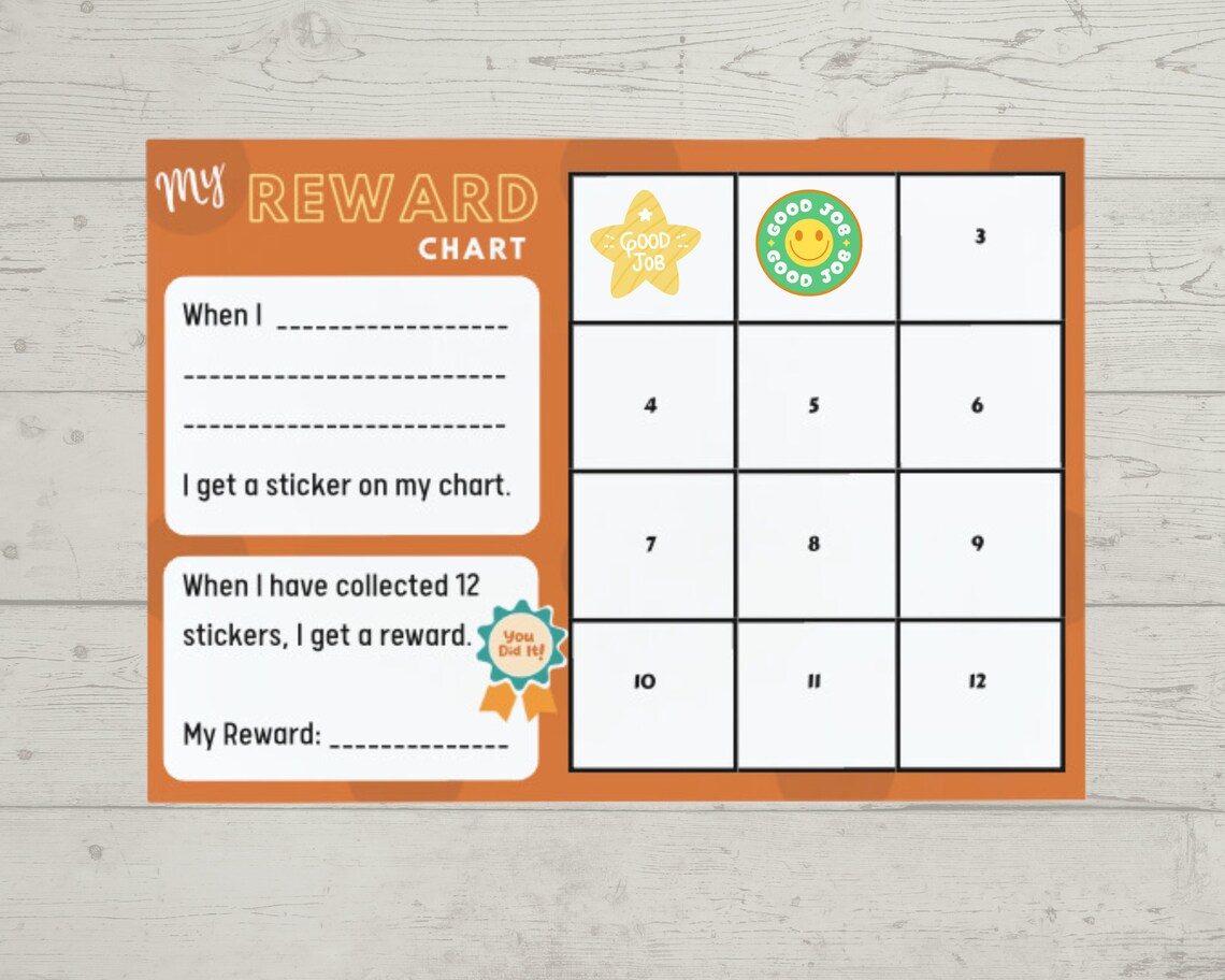 Construction Sticker Reward Chart | Toddler Reward Chart | Classroom ...