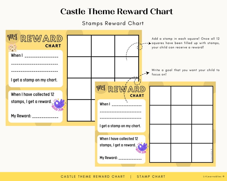 Princess Castle Theme Reward Chart Bundle | Toddler Reward Chart ...