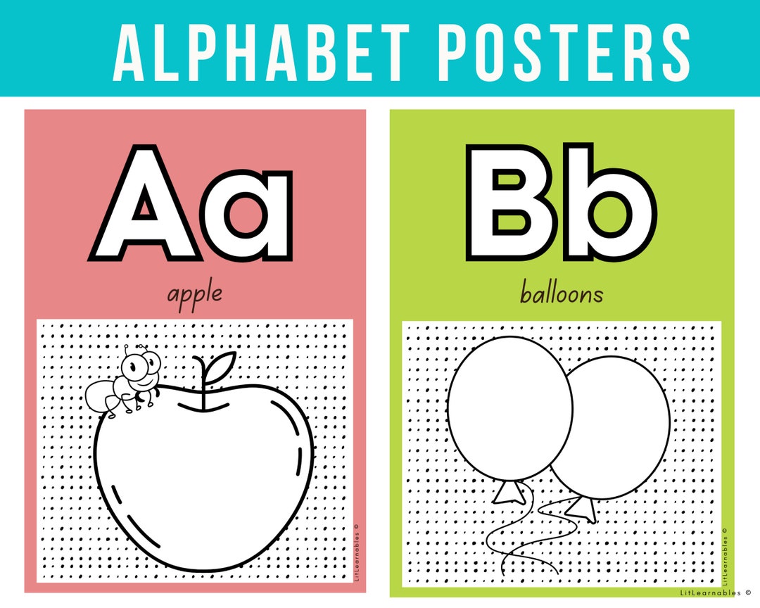 Bright Classroom Alphabet Posters | Alphabet Display | Alphabet Posters ...