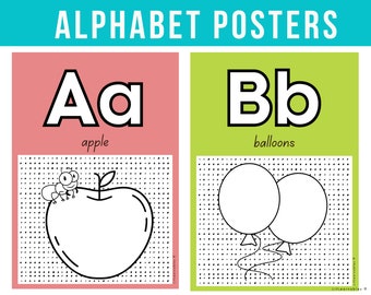 Colorful Alphabet Posters: Elementary Classroom Decor (digital Download ...