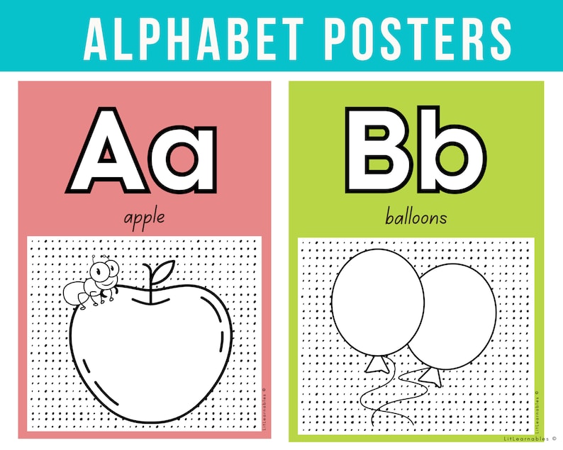 Bright Classroom Alphabet Posters | Alphabet Display | Alphabet Posters ...