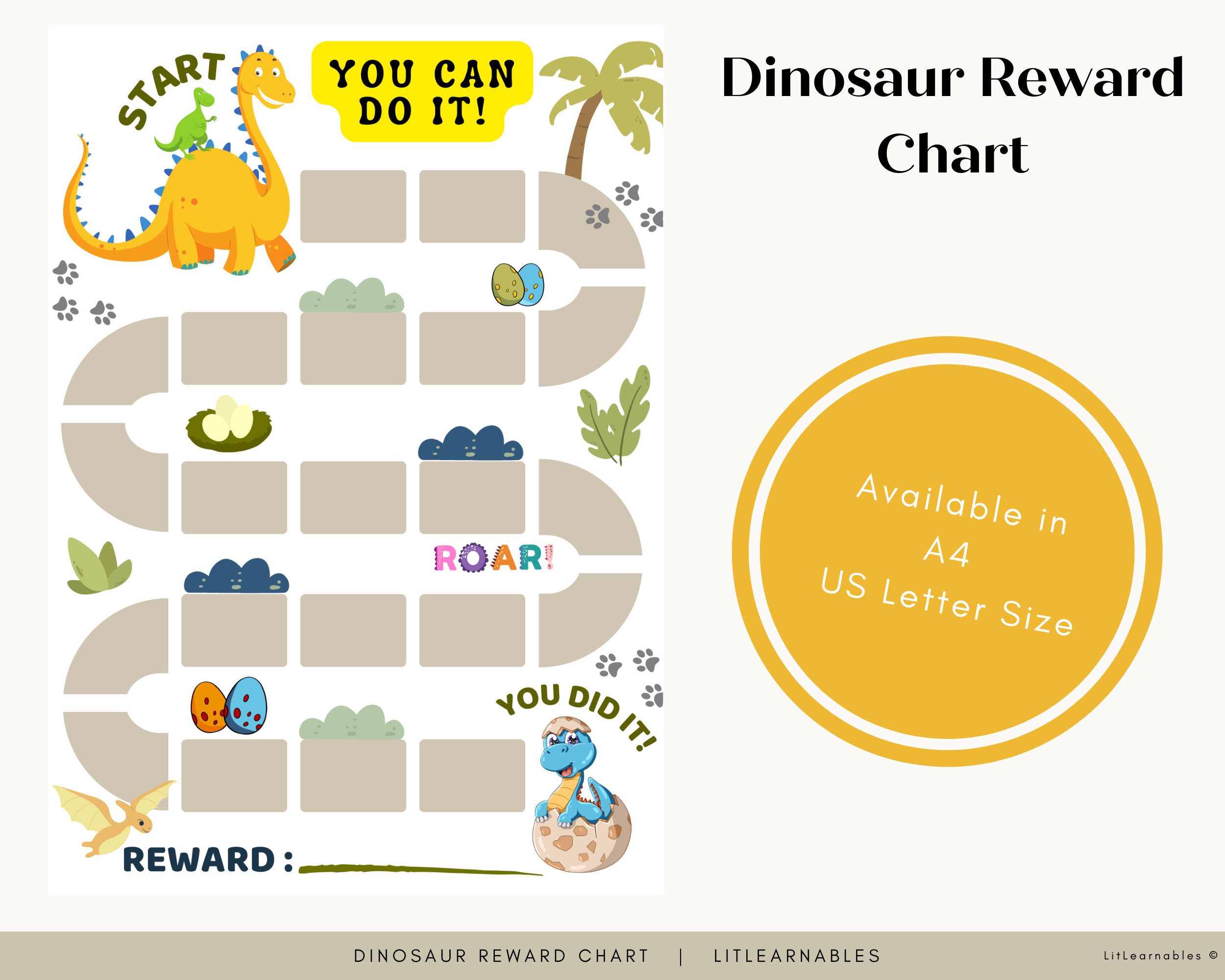Dinosaur Reward Chart | Toddler Reward Chart | Classroom Behavior Chart ...