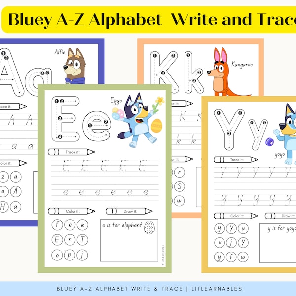 Bluey Handwriting - Etsy