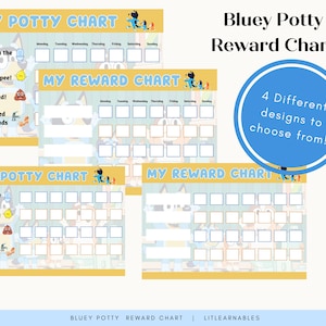 BLUEY Potty Chart | Editable | Reward Chart | Printable | Digital ...