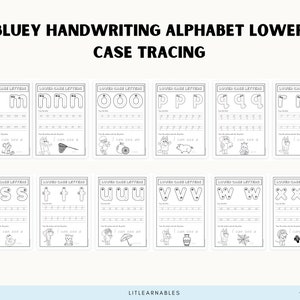 BLUEY Handwriting and Reading Practice, Preschool Learning, Letter ...