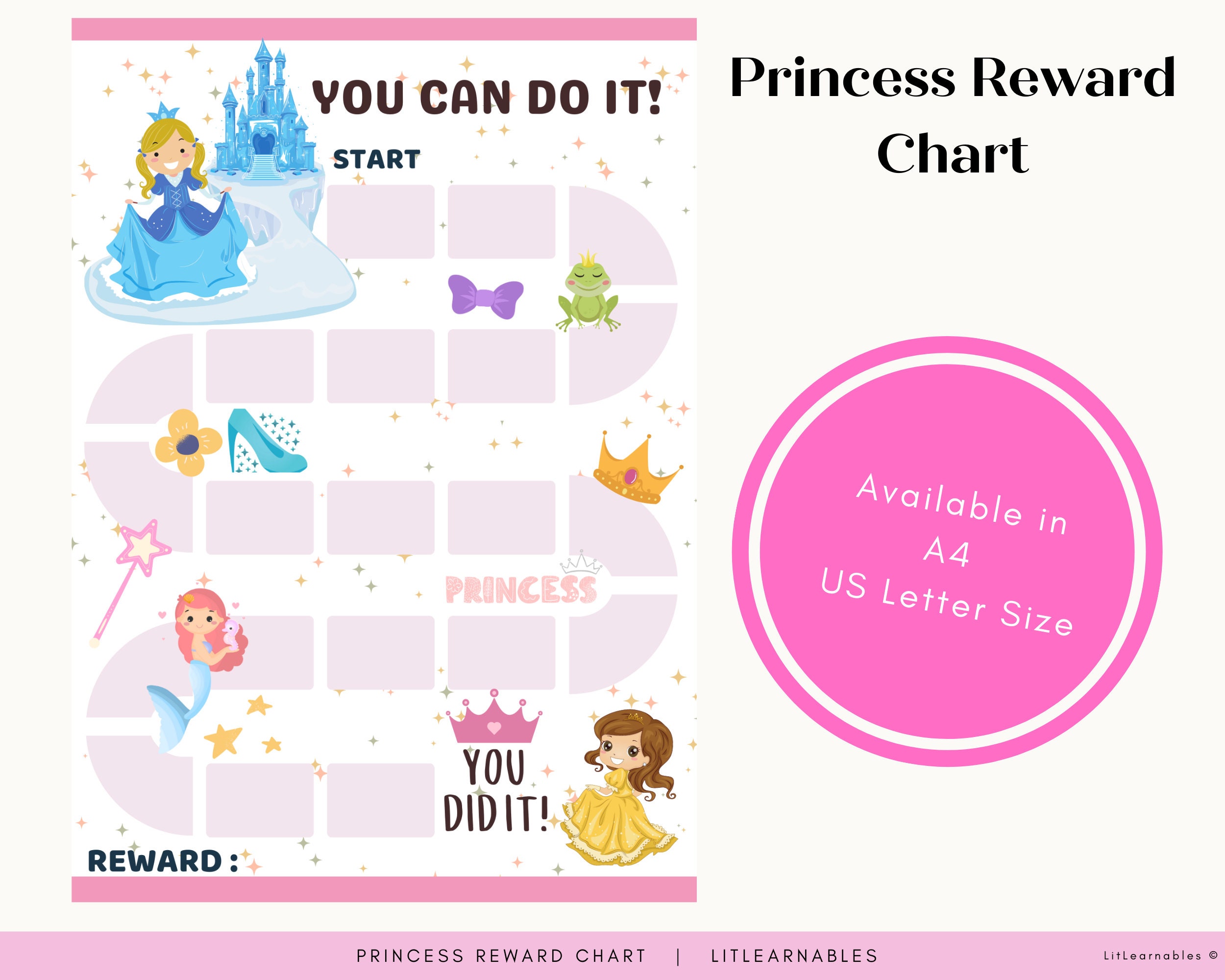 Princess Castle Reward Chart | Toddler Reward Chart | Classroom ...