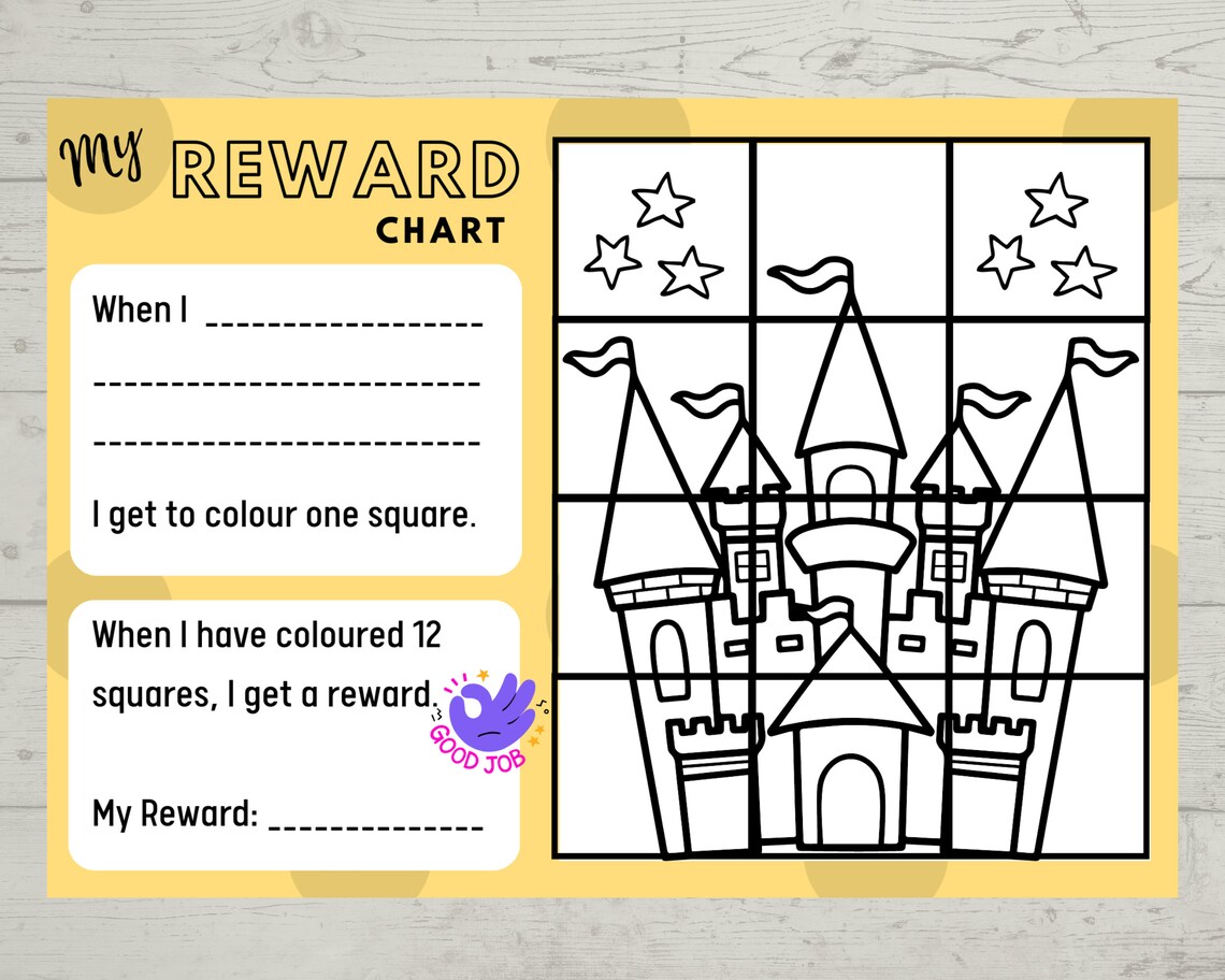 Princess Castle Color Reward Chart | Toddler Reward Chart | Classroom ...