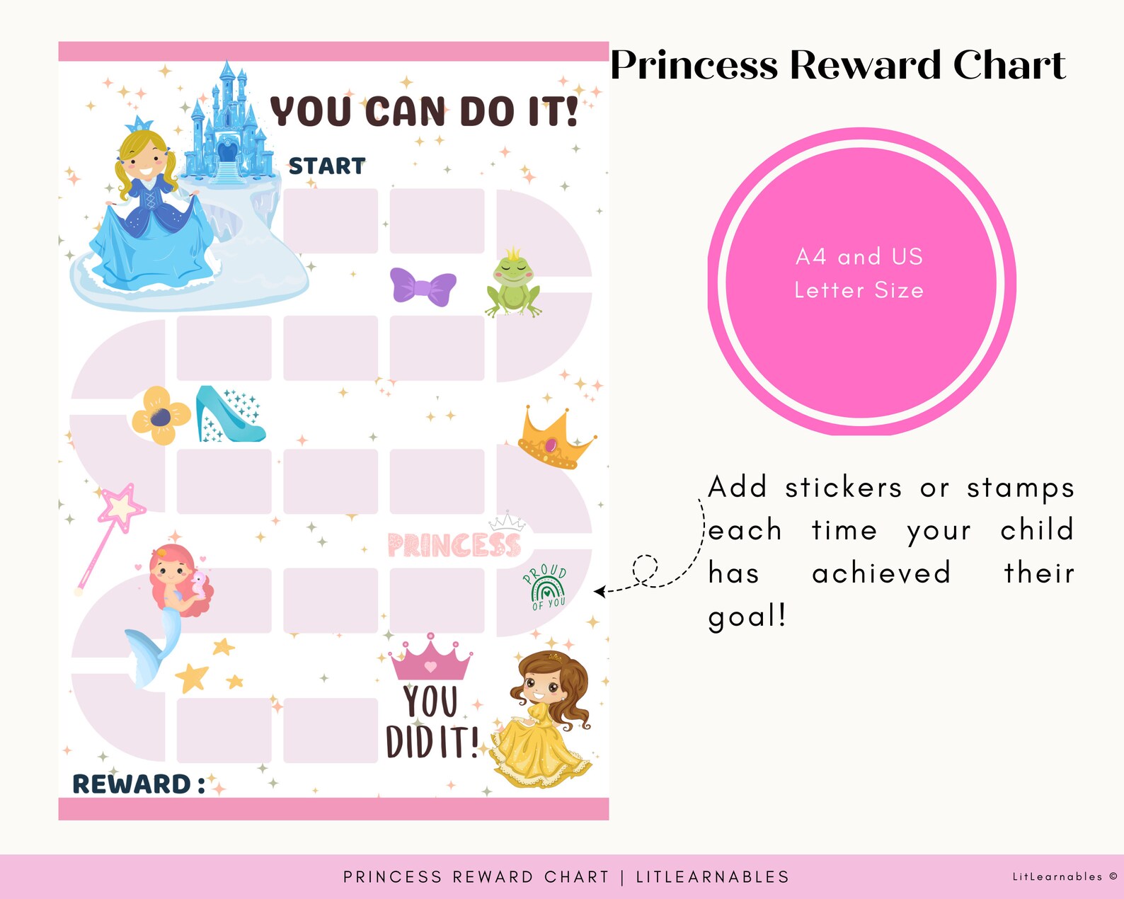 Princess Castle Reward Chart | Toddler Reward Chart | Classroom ...