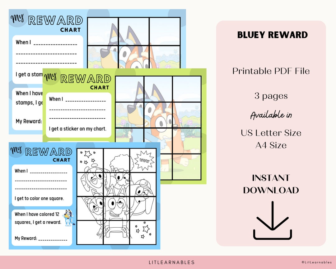 BLUEY Reward Chart | Toddler Reward Chart | Classroom Behavior Chart ...