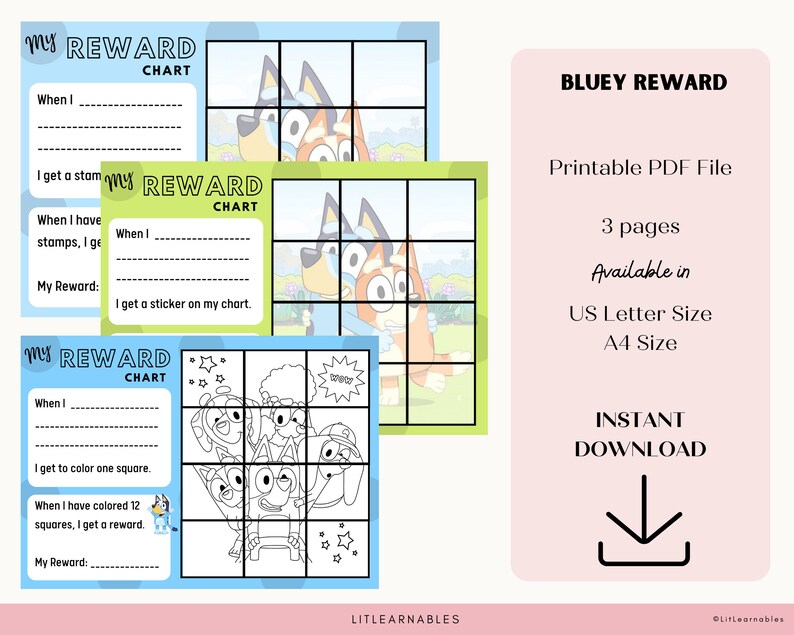 BLUEY Reward Chart | Toddler Reward Chart | Classroom Behavior Chart ...