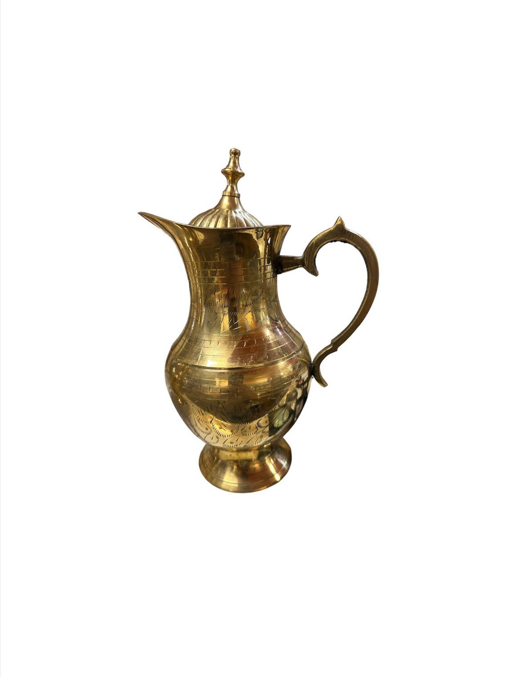 Vintage Moroccan Hand Made Brass Decorative Water Jug, Handcrafted ...