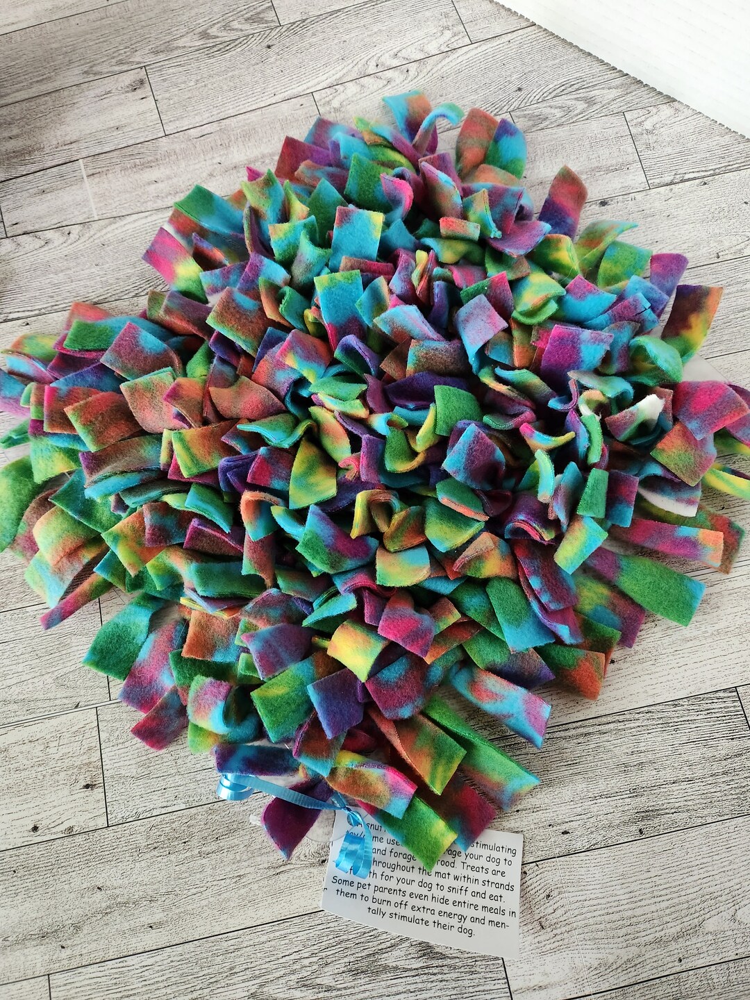 Multi-colored Fleece Snuffle Mat: Teal, Blue, Purple, Green and Pink in ...