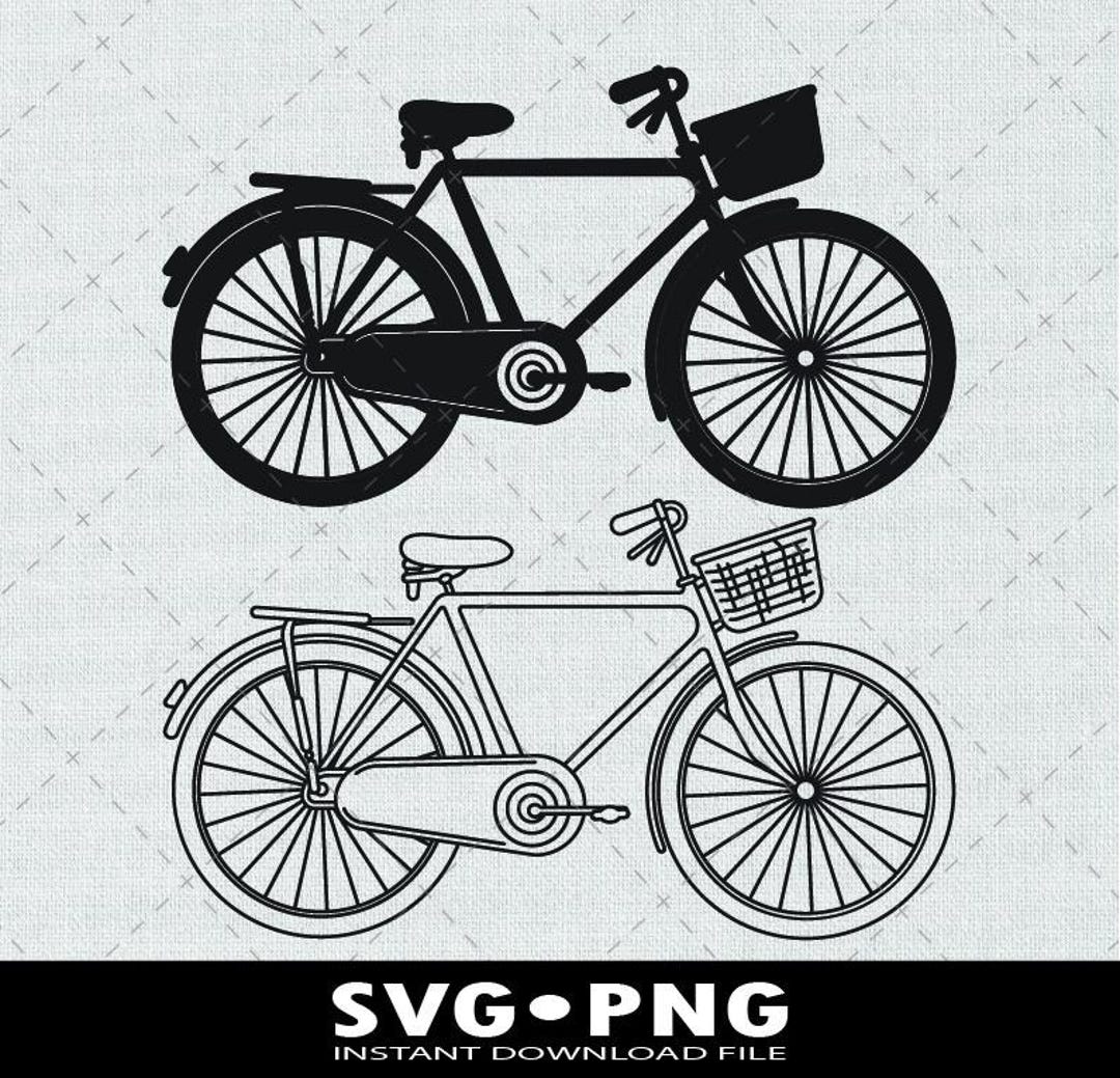 Svg vélo, vélo vintage, contour vélo Svg, vélo png, silhouette ...