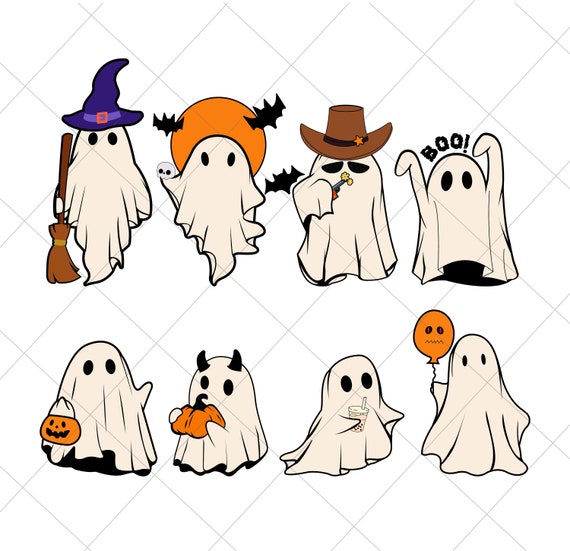 Halloween Ghost Outline