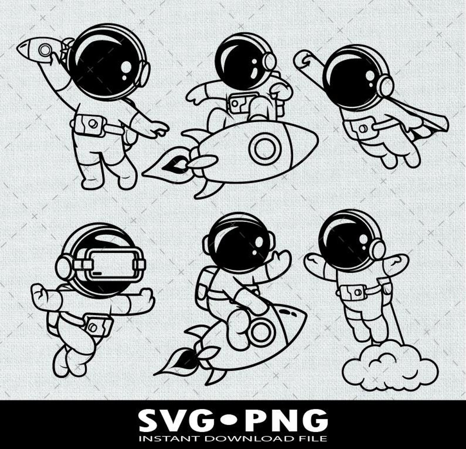 Cute Astronaut SVG, Kid Astronaut Svg, Space Explorer Digital File ...