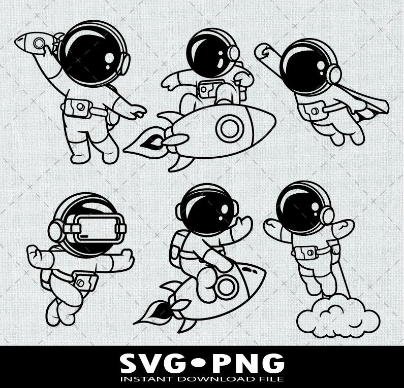 Cute Astronaut SVG, Kid Astronaut Svg, Space Explorer Digital File ...