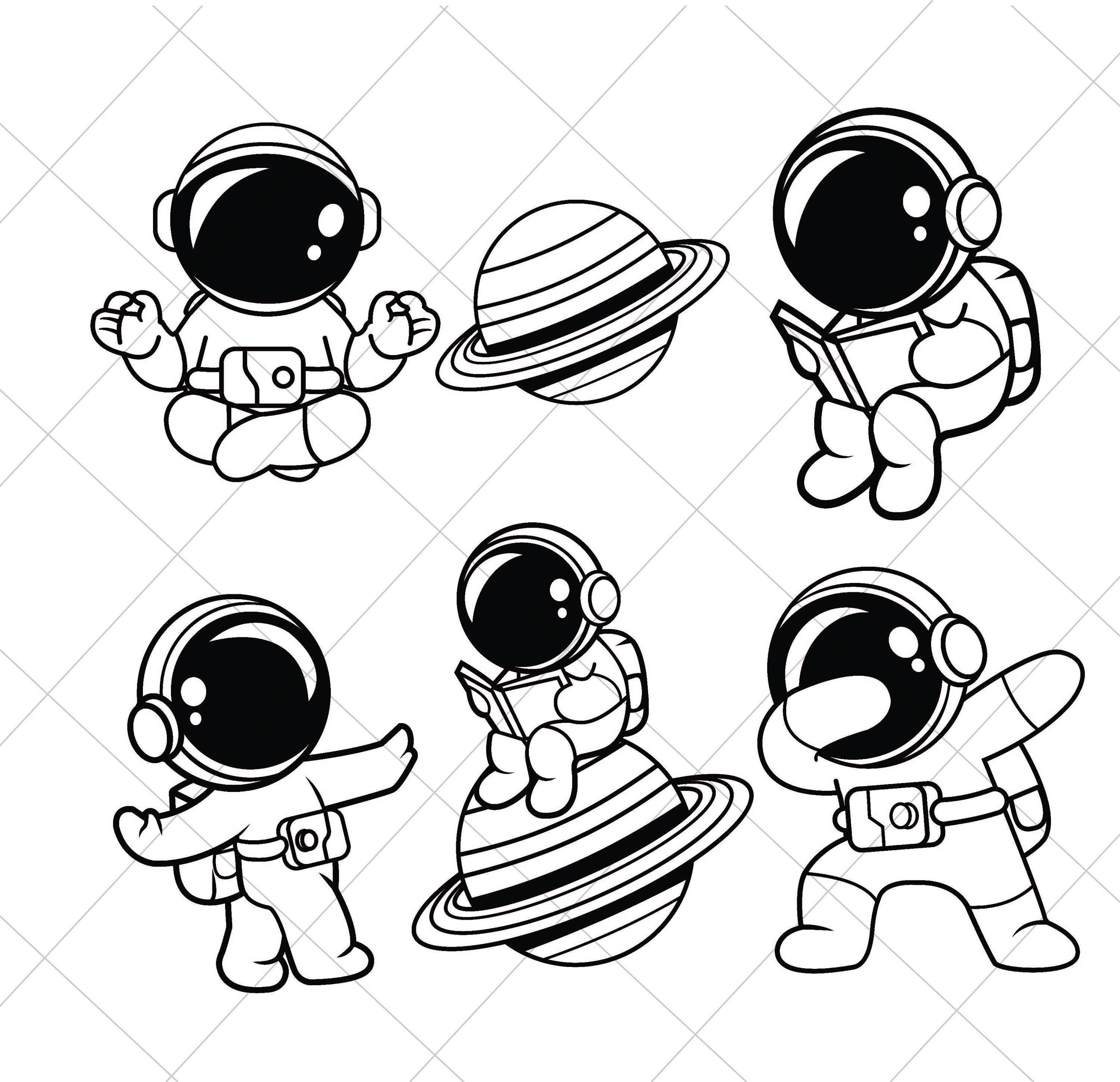 Cute Astronaut Svg, Kid Astronaut Svg, Saturn Planets Svg, Cute ...