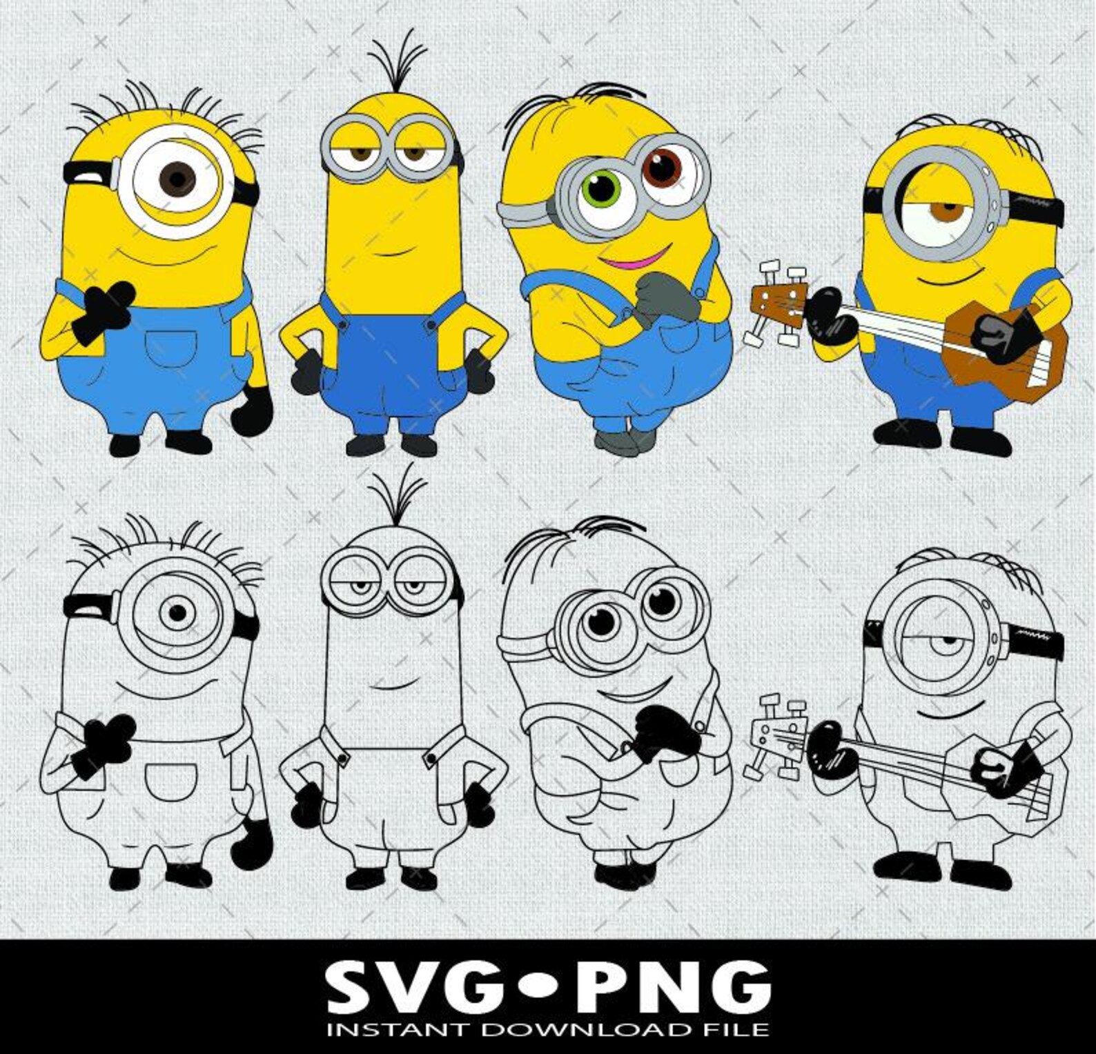 Minion Svg, Minion Png, Minion Svg Bundles, Minion Clipart, Instant ...