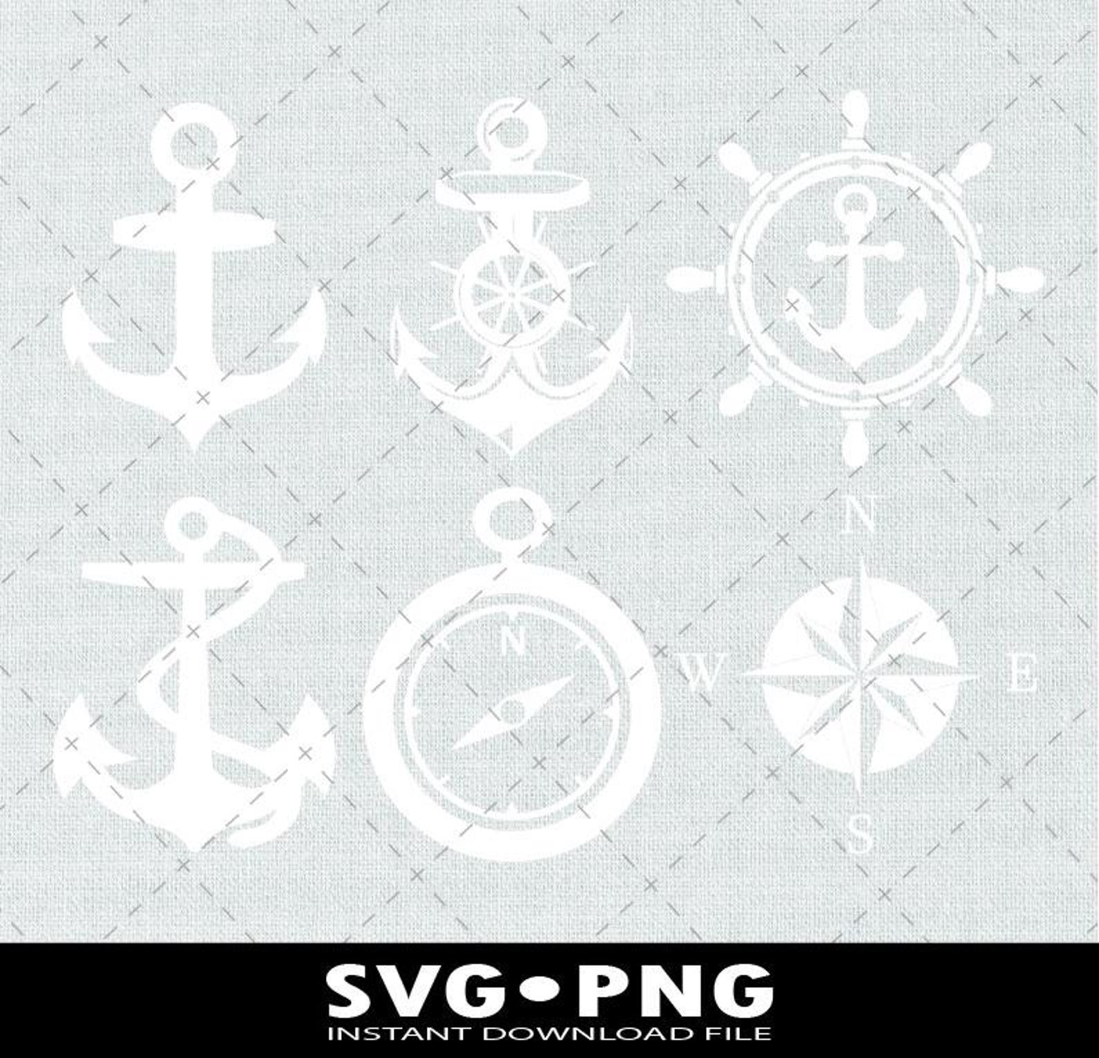 Anchor Svg, Nautical Svg, Compass Svg, Anchor Compass Svg, Sailor ...