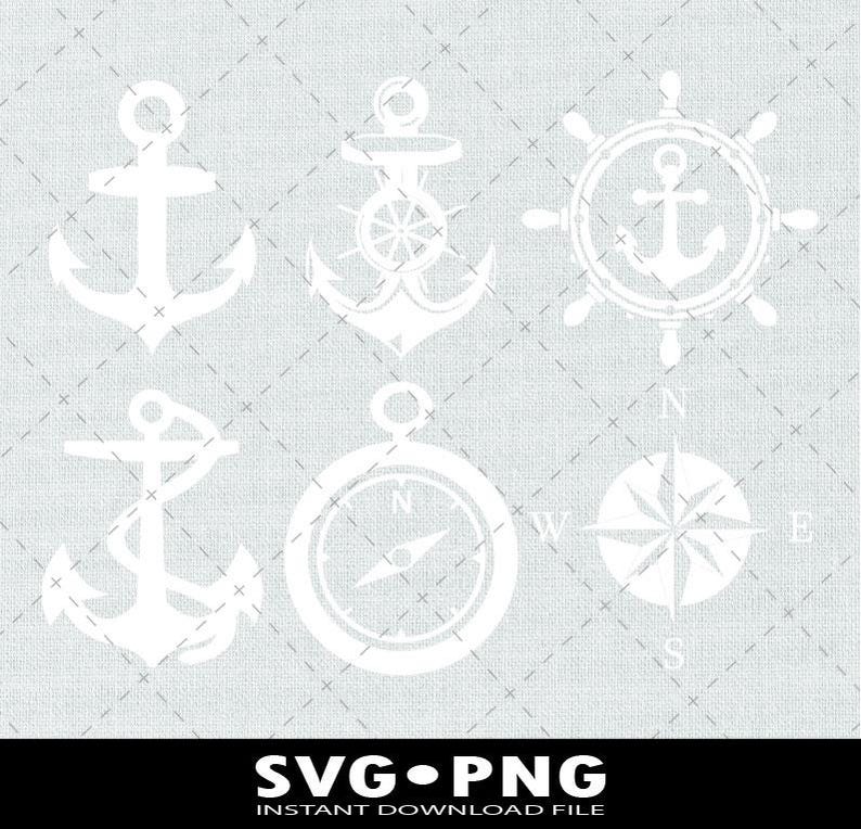 Anchor Svg, Nautical Svg, Compass Svg, Anchor Compass Svg, Sailor ...