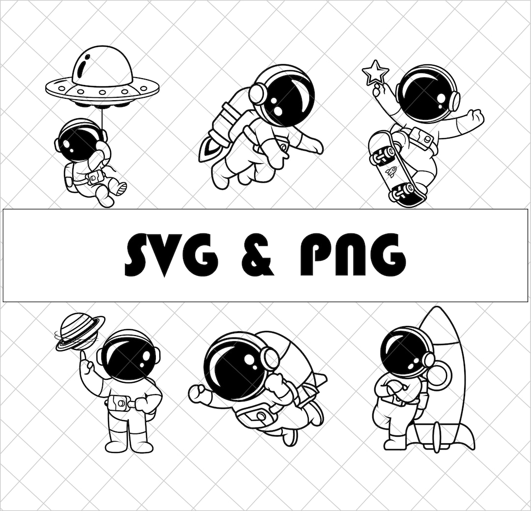 Cute Astronauts Svg, Kids Astronaut Svg, Astronaut Svg, Spaceman ...