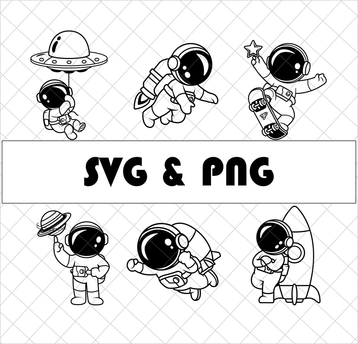 Cute Astronauts Svg, Kids Astronaut Svg, Astronaut Svg, Spaceman ...