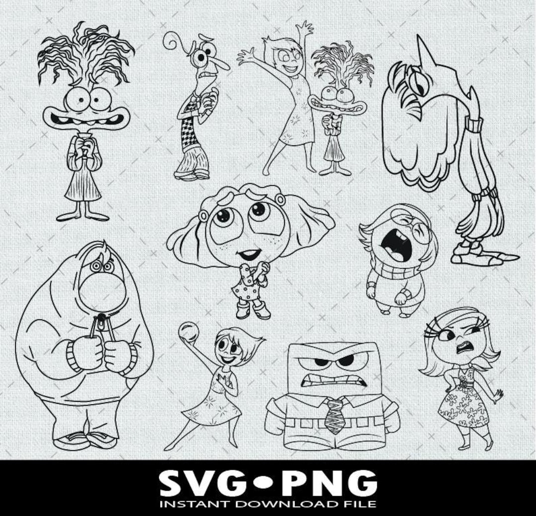 Inside Out Svg, Inside Out Character Svg, Inside Out Svg Png, Inside ...