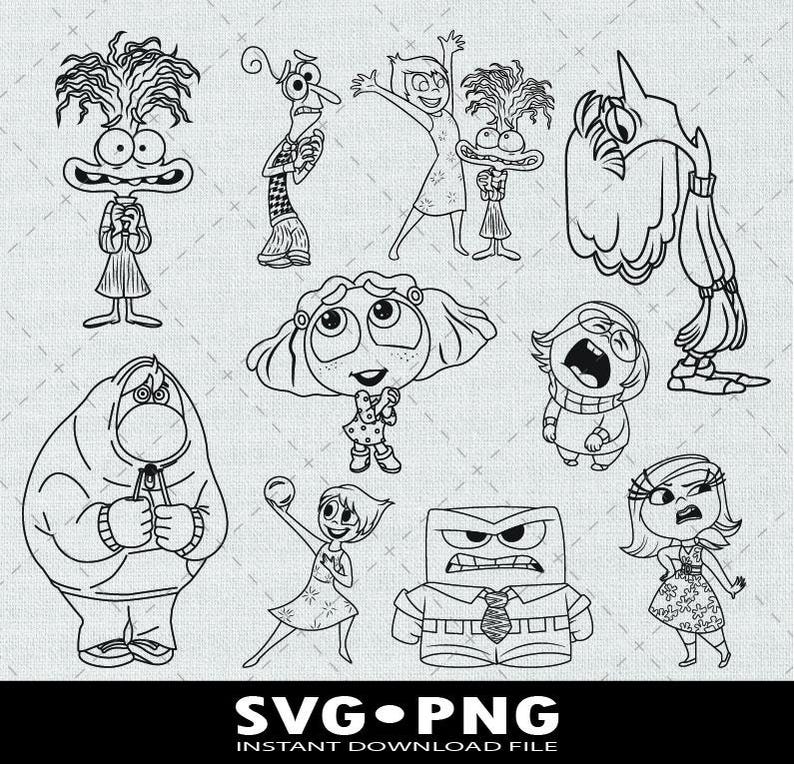 Inside Out Svg, Inside Out Character Svg, Inside Out Svg Png, Inside ...