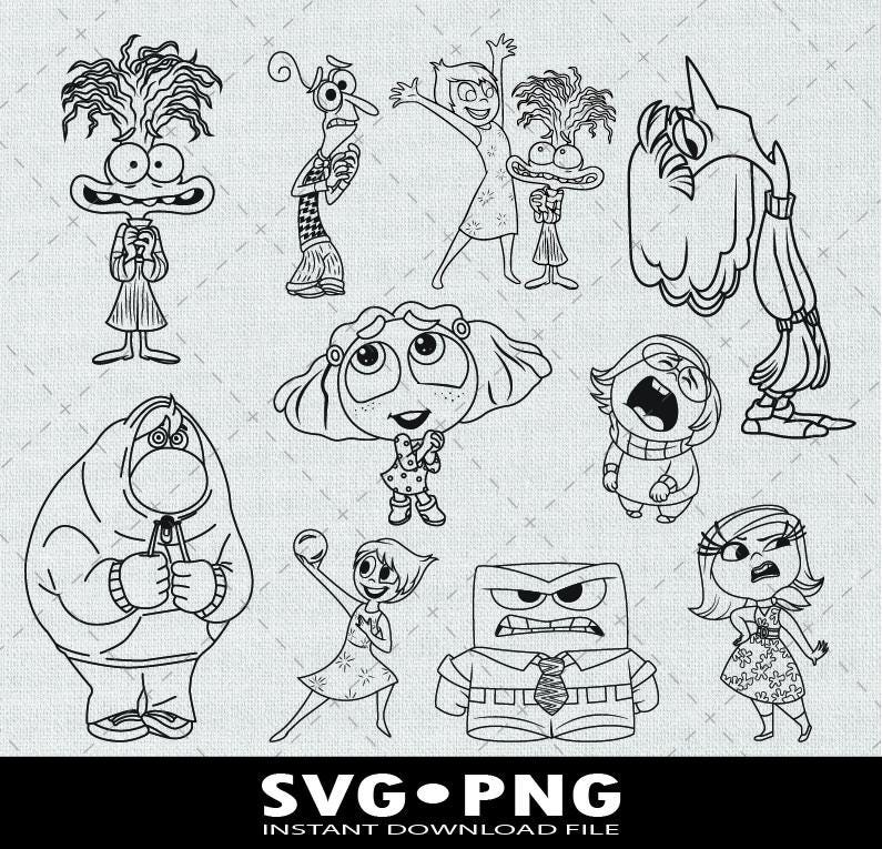 Inside Out Svg, Inside Out Character Svg, Inside Out Svg Png, Inside ...