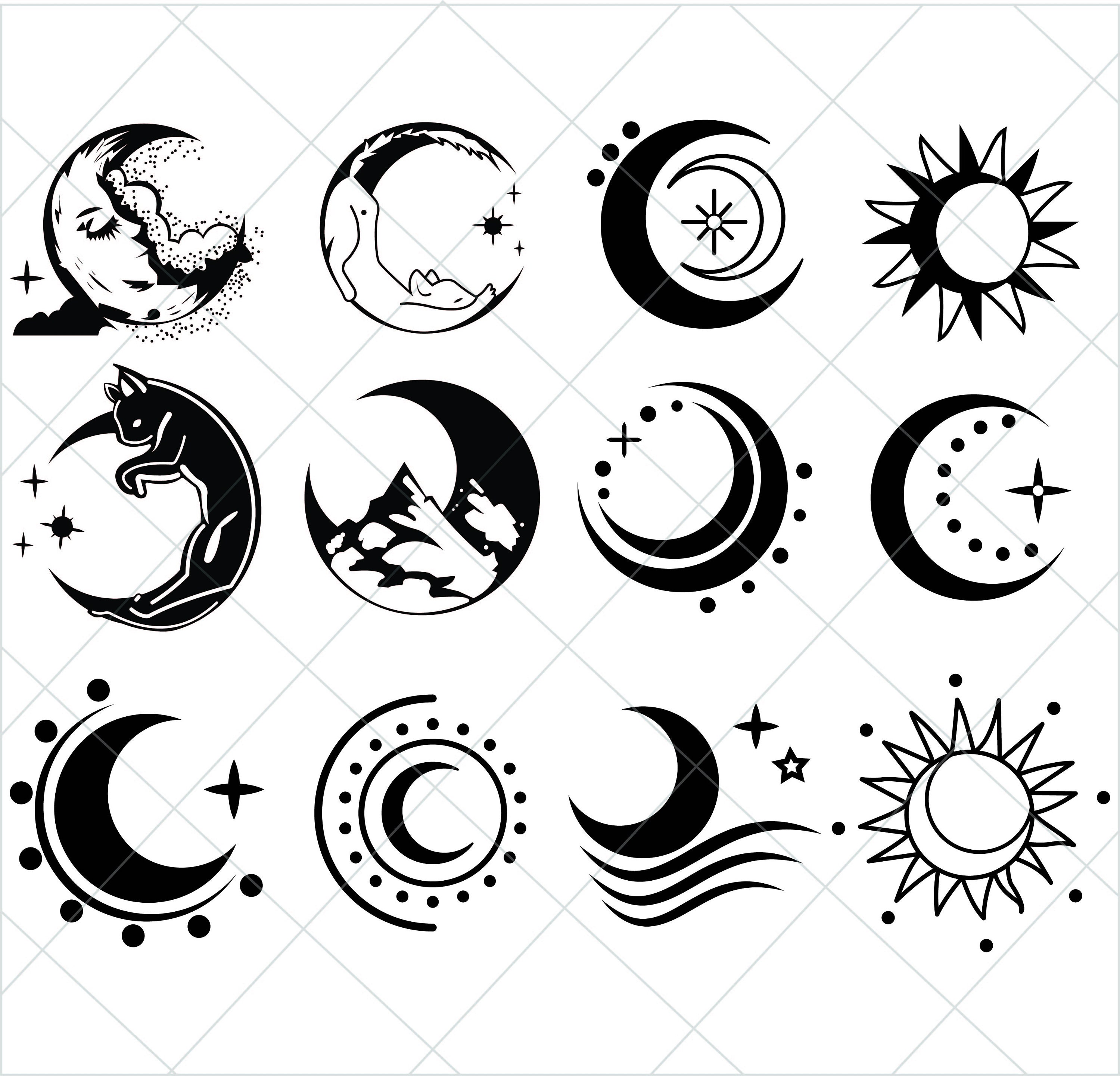 Sun and Moon Svg Moon and Sun Svg Sun Moon Svg Sun Moon Stars Svg ...