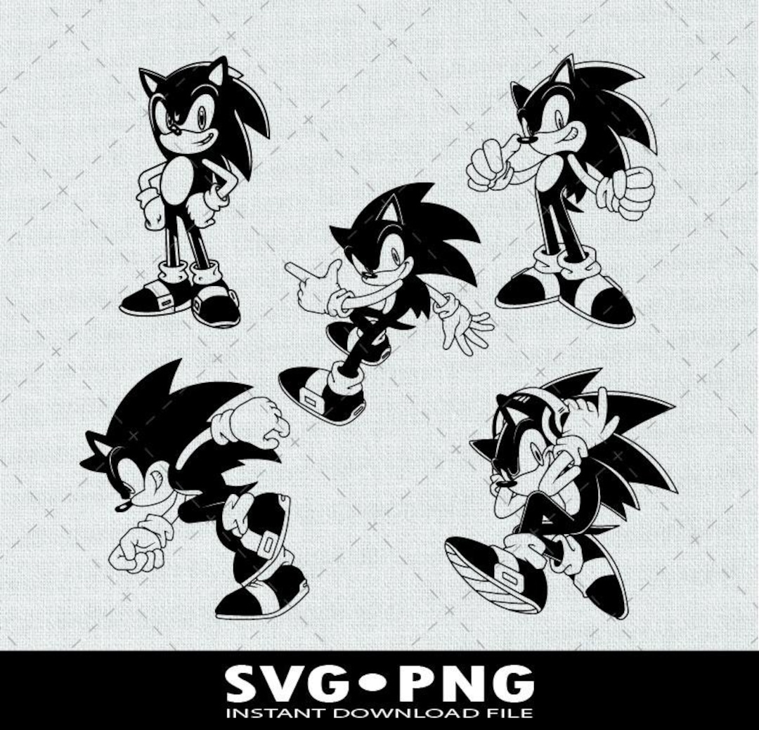 Sonic Svg Hedgehog Svg Cartoon Svg Animal Cartoon Png and Svg Digital ...