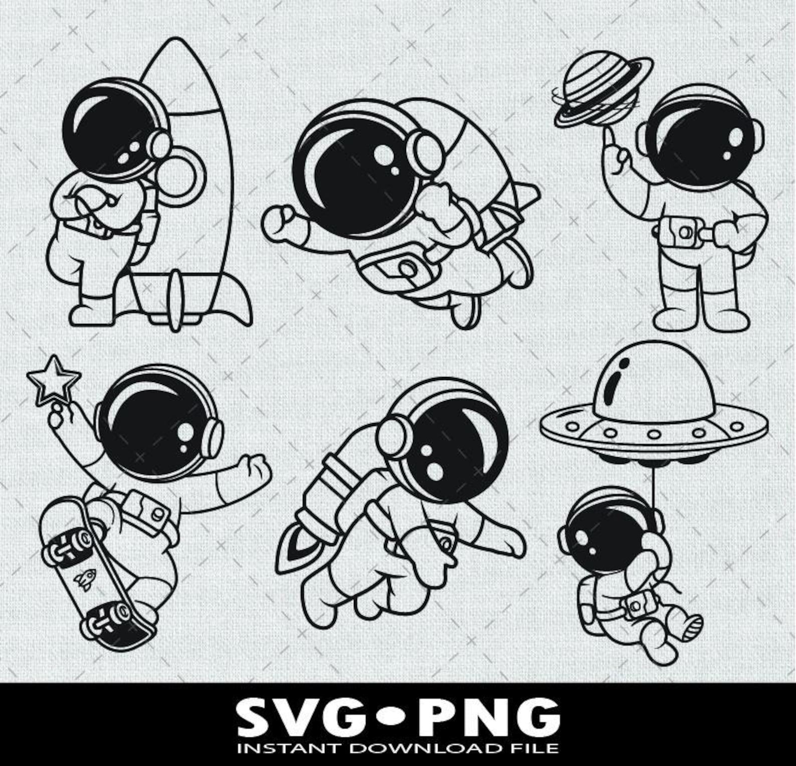 Cute Astronauts Svg, Kids Astronaut Svg, Astronaut Svg, Spaceman ...