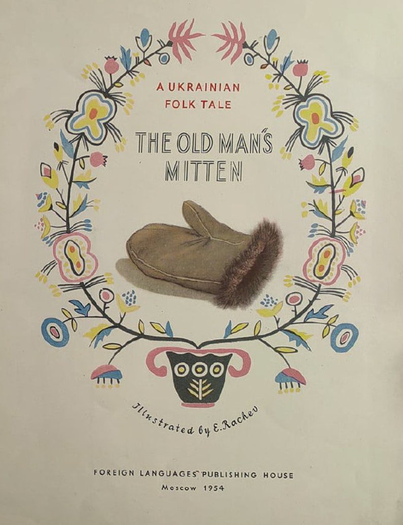 Original Vintage Book 1954 - the Old Man’s Mitten / Ukrainian Folk Tale ...