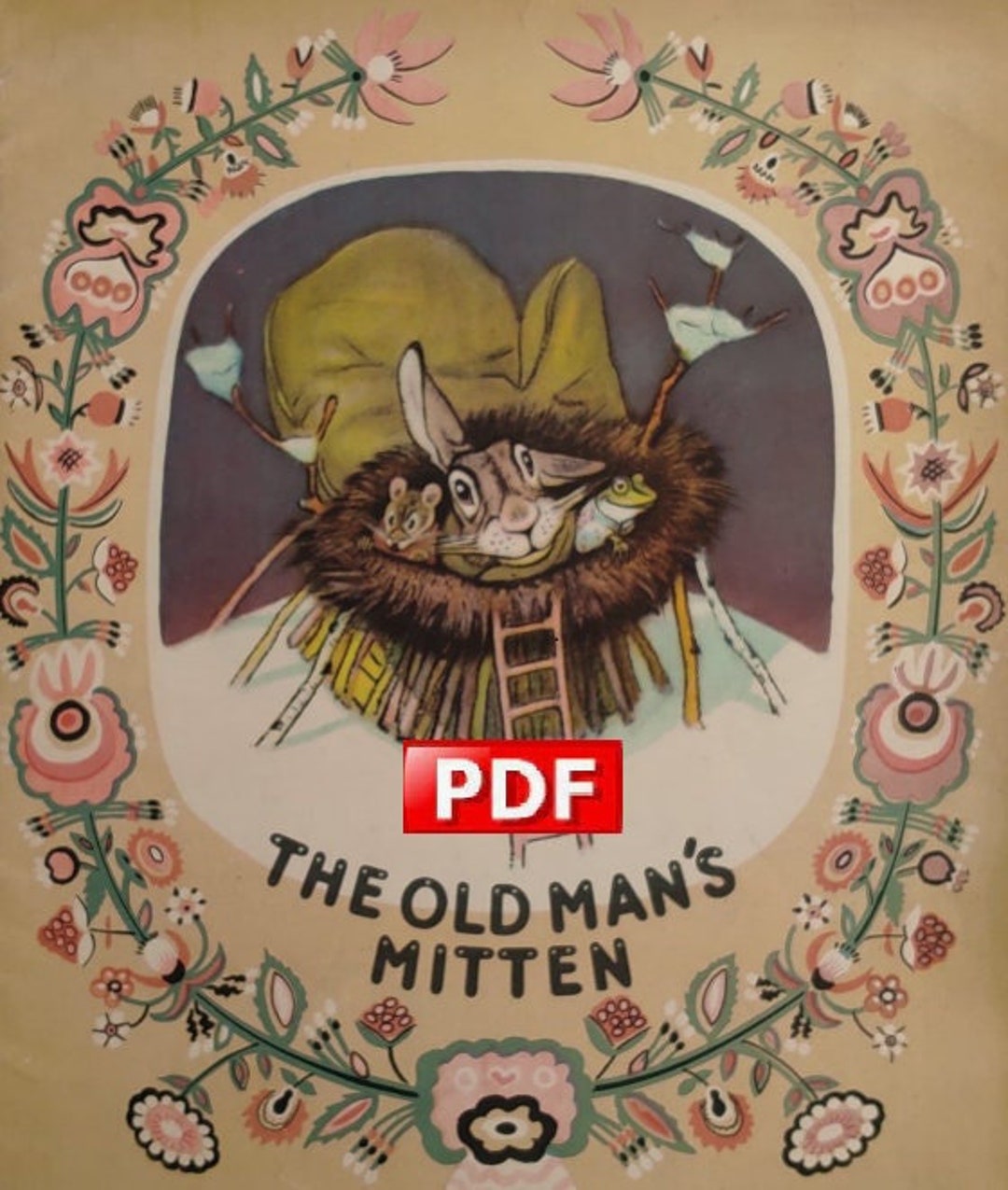 Original Vintage Book 1954 - the Old Man’s Mitten / Ukrainian Folk Tale ...