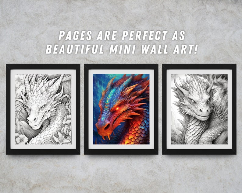 Fantasy Dragons 21 Coloring Sheets, Gorgeous Adult Coloring Pages ...