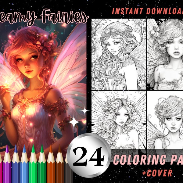 Dreamy Coloring Pages - Etsy