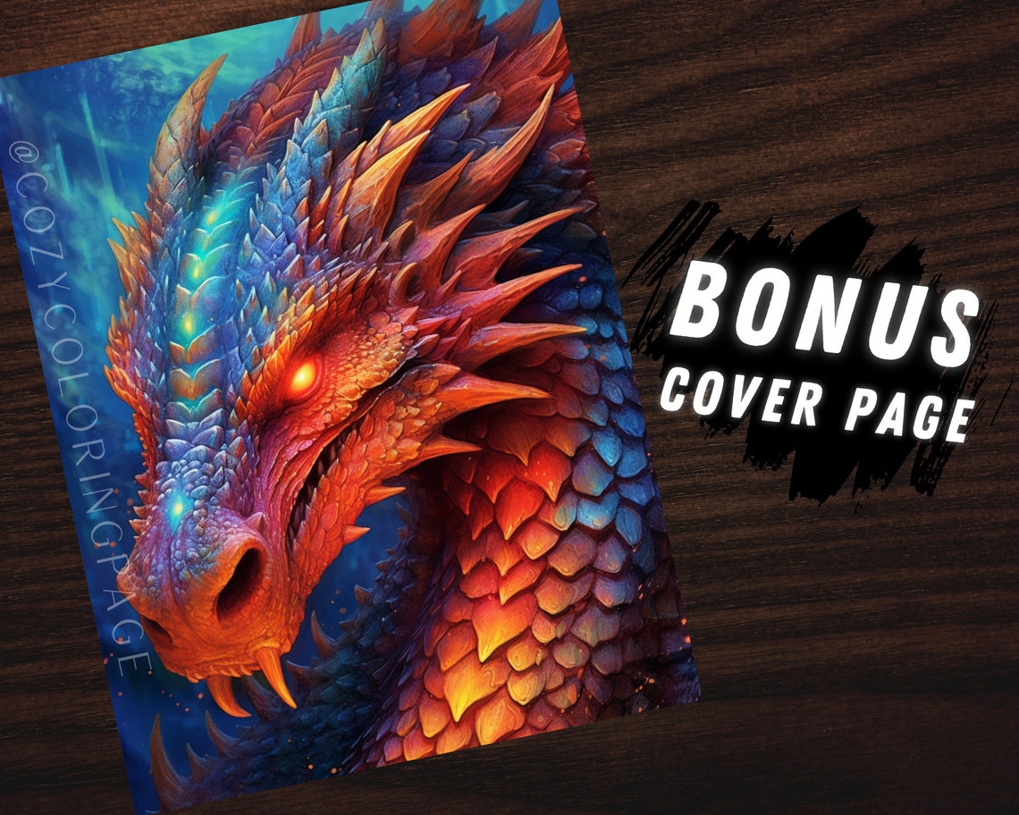 Fantasy Dragons 21 Coloring Sheets, Gorgeous Adult Coloring Pages ...
