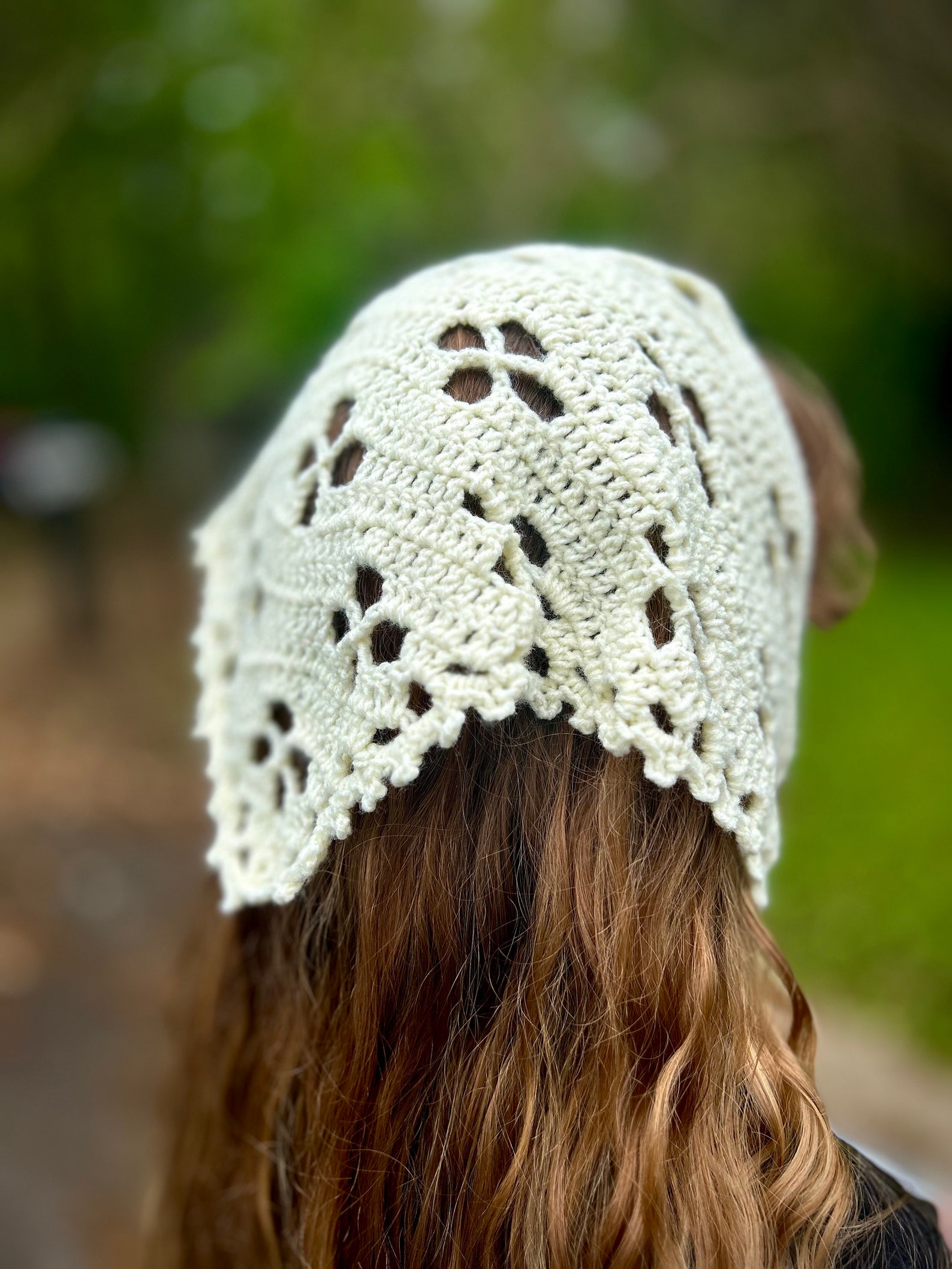 Crocheted Hair Bandana - Etsy