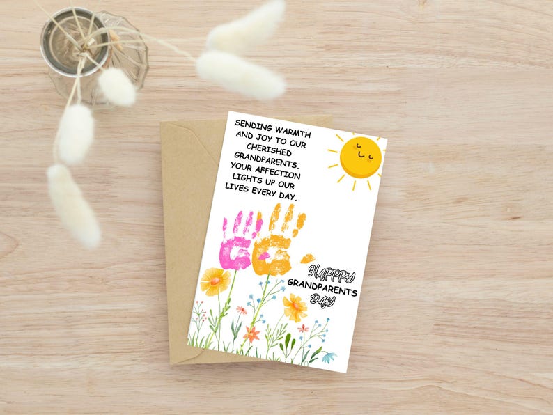 Happy Grandparents Day Handprint Art 2024, Grandparents Handprint Craft ...