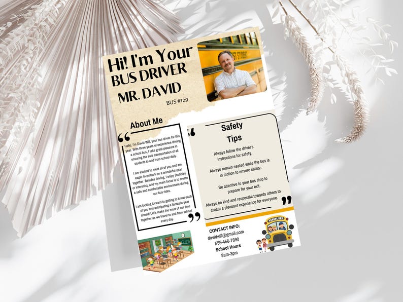 Meet the Bus Driver Editable Template, Back to School Letter to ...