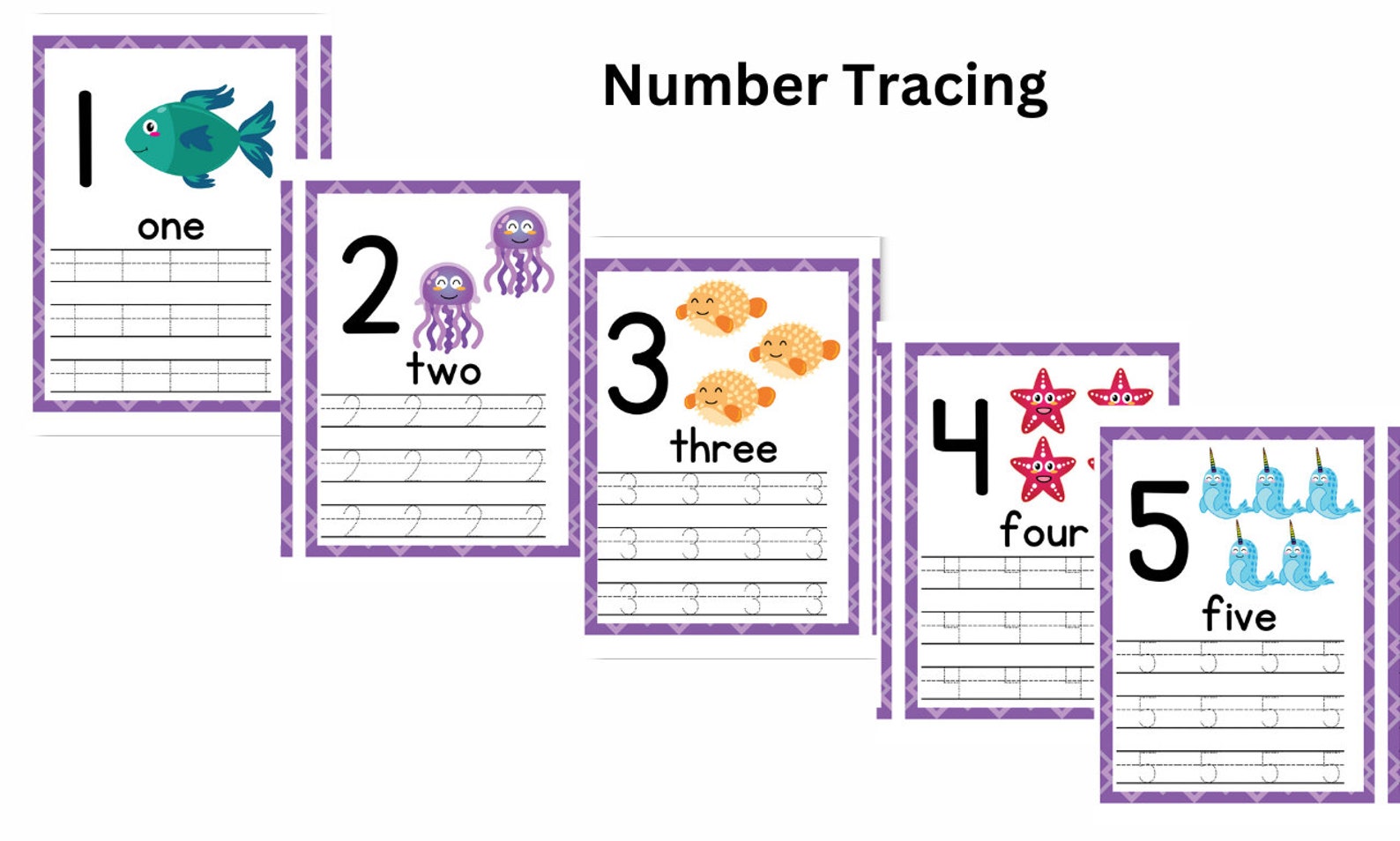 Printable Number Tracing, Kids Tracing, Handwriting Practice Book ...