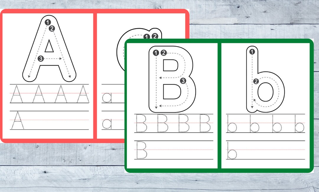 Alphabet Tracing Worksheets, 26 Pages Digital Downloads, Kids Alphabet ...