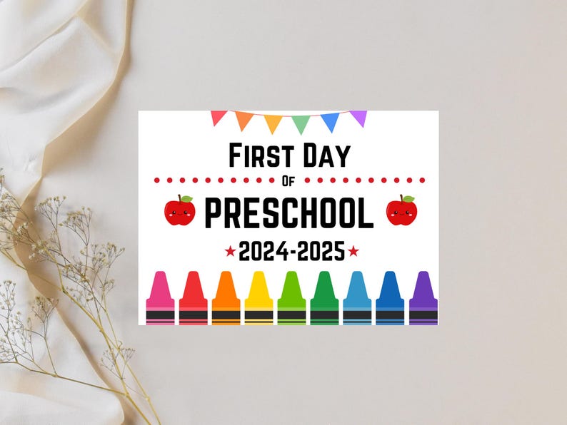 First Day of School Printable Sign, Back to School Sign, First Day of ...