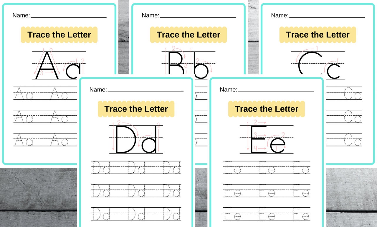 Alphabet Tracing Worksheets A-Z ,ABC Tracing Workbook ,handwriting ...