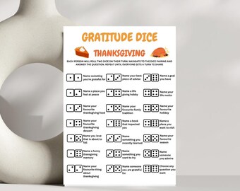 Thanksgiving Party Game | Thanksgiving Kids Activity | Dice Gratitude ...