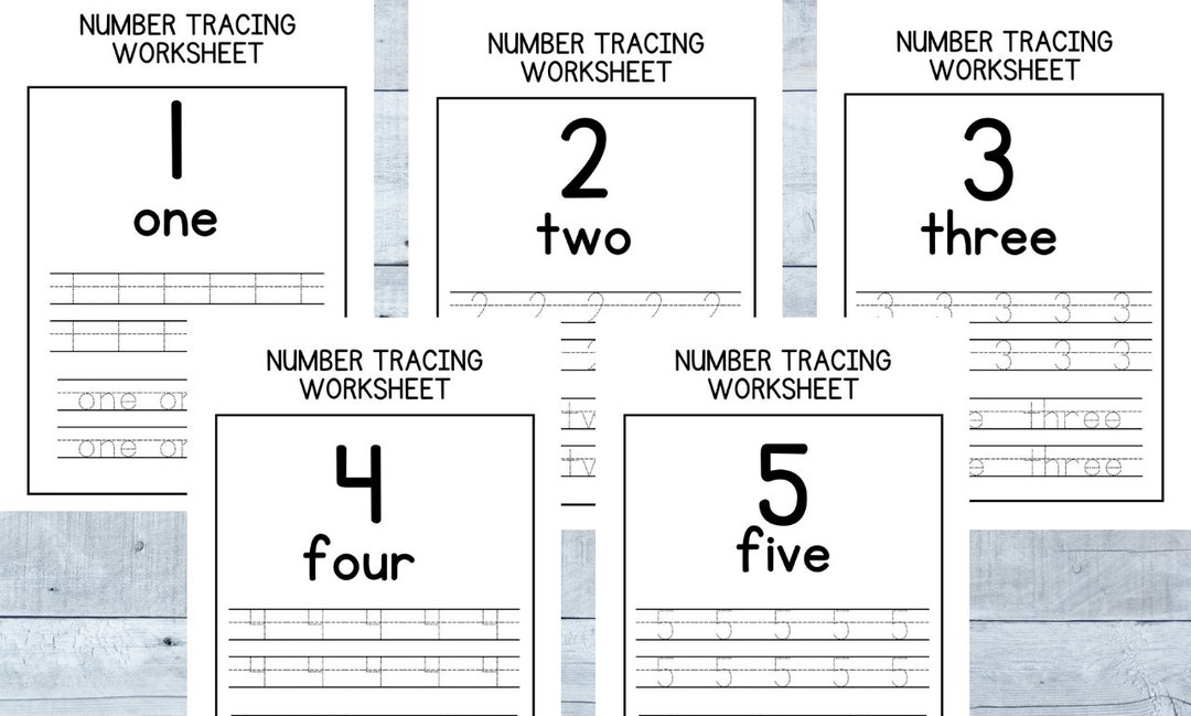 Greyscale Number Tracing Worksheet,printable Numbers 1-10 Tracing ...