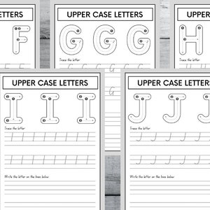 26 Printable Uppercase Alphabet Tracing Worksheets,preschool ...
